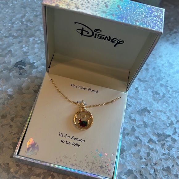 Disney | Jewelry | Disney Gold Tone Mickey Mouse Crystal Necklace ...